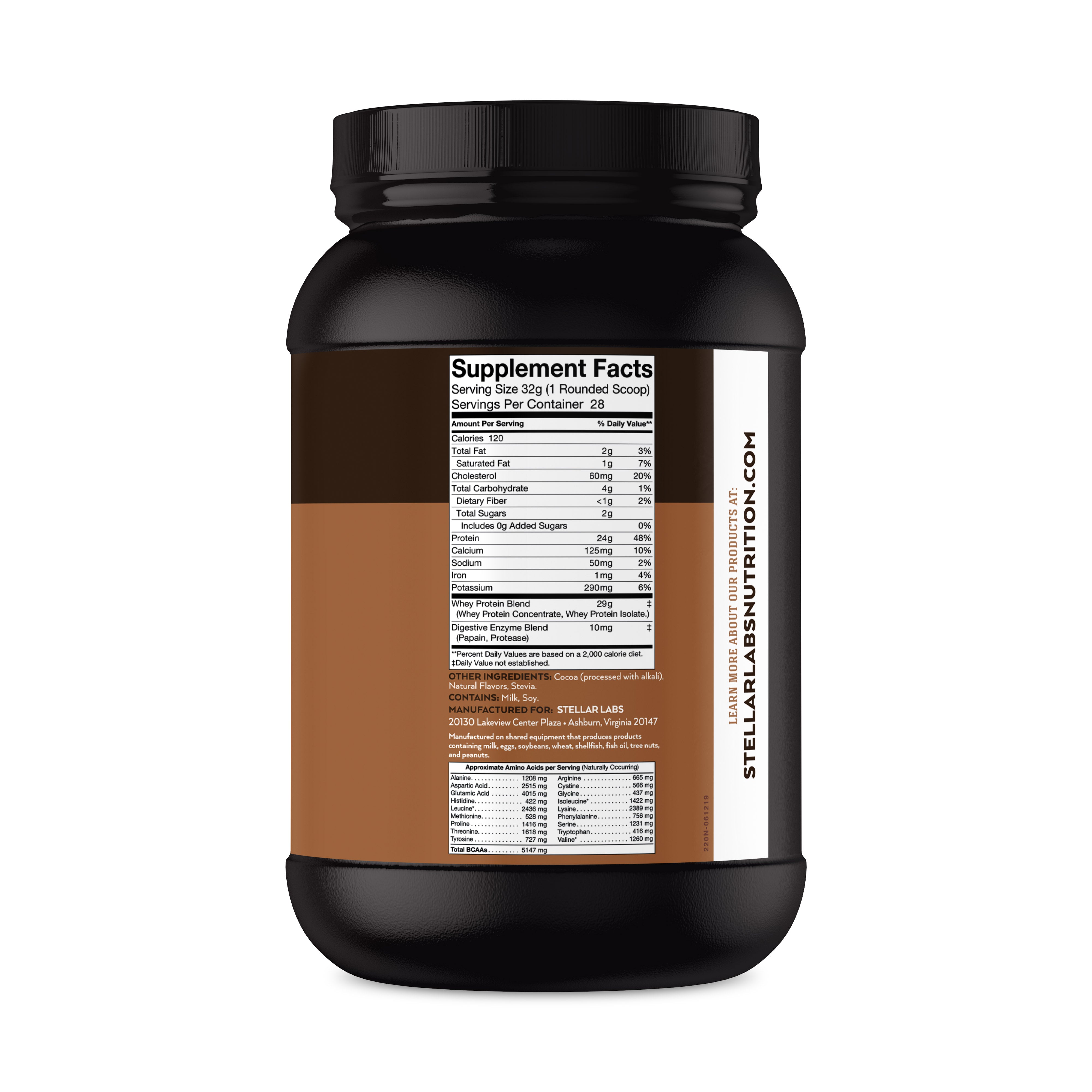 Low FODMAP Grass-Fed Whey Protein Chocolate Shake - Stellar Labs®