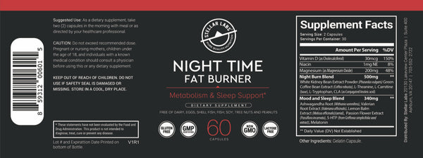 Supplements: Night Time Fat Burner - Stellar Labs®